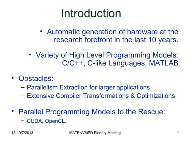 Automatic Generation Of Platform Architectures Using Open Cl And Fpga