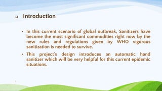 Automatic hand sanitizer dispenser | PPTX | Technology & Computing