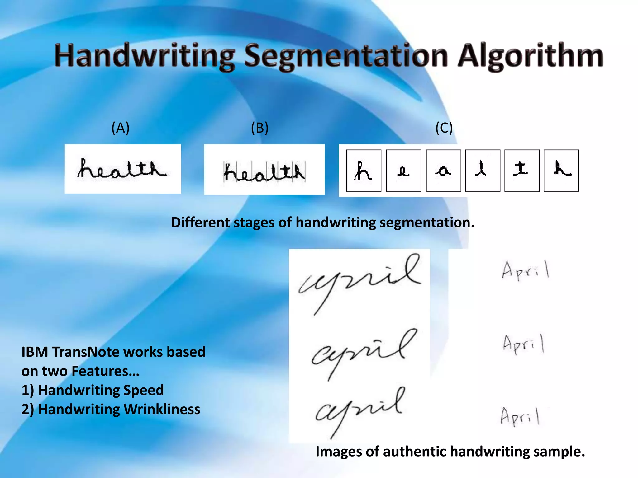 Automatic handwriting recognition | PPTX