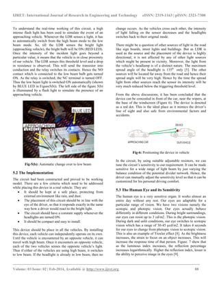 Automatic headlight dimmer a prototype for vehicles | PDF