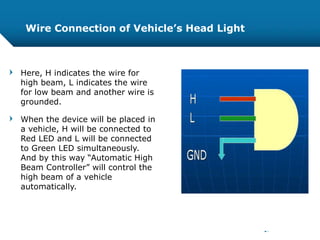 Automatic high beam controller for vehicles | PPTX