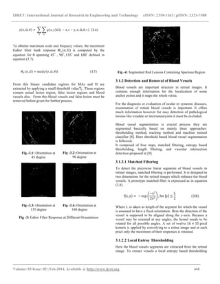 Automatic identification and classification of microaneurysms for detection of diabetic ...