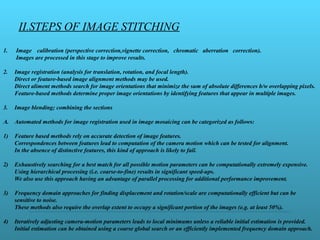 Automatic image mosaicing an approach based on fft | PPT