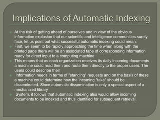 Automatic indexing | PPTX