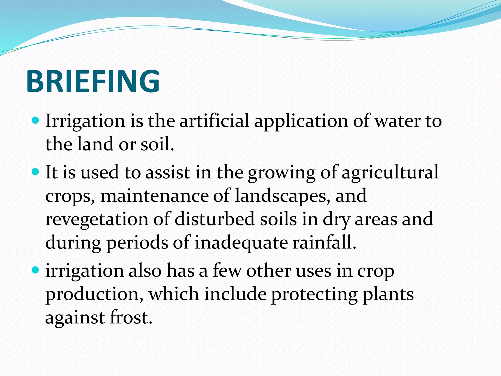 Automatic irrigation system ppt | PPTX