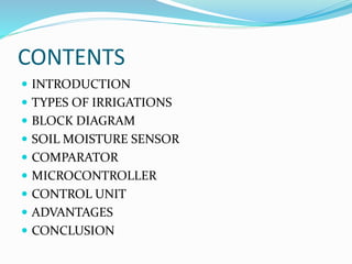 Automatic irrigation system ppt | PPTX