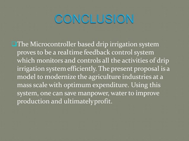 Automatic irrigation system | PPTX