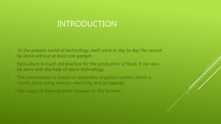 Automatic irrigation system | PPTX