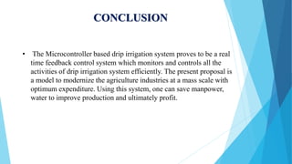 Automatic irrigation system by using 8051 | PPTX