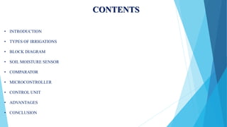 Automatic irrigation system by using 8051 | PPTX