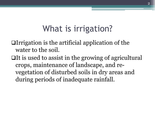 Automatic irrigation system | PPT