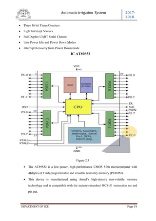 Automatic irrigation system by using 89s52 | PDF