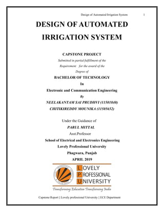 Automatic Irrigation System / Smart Irrigation System | PDF