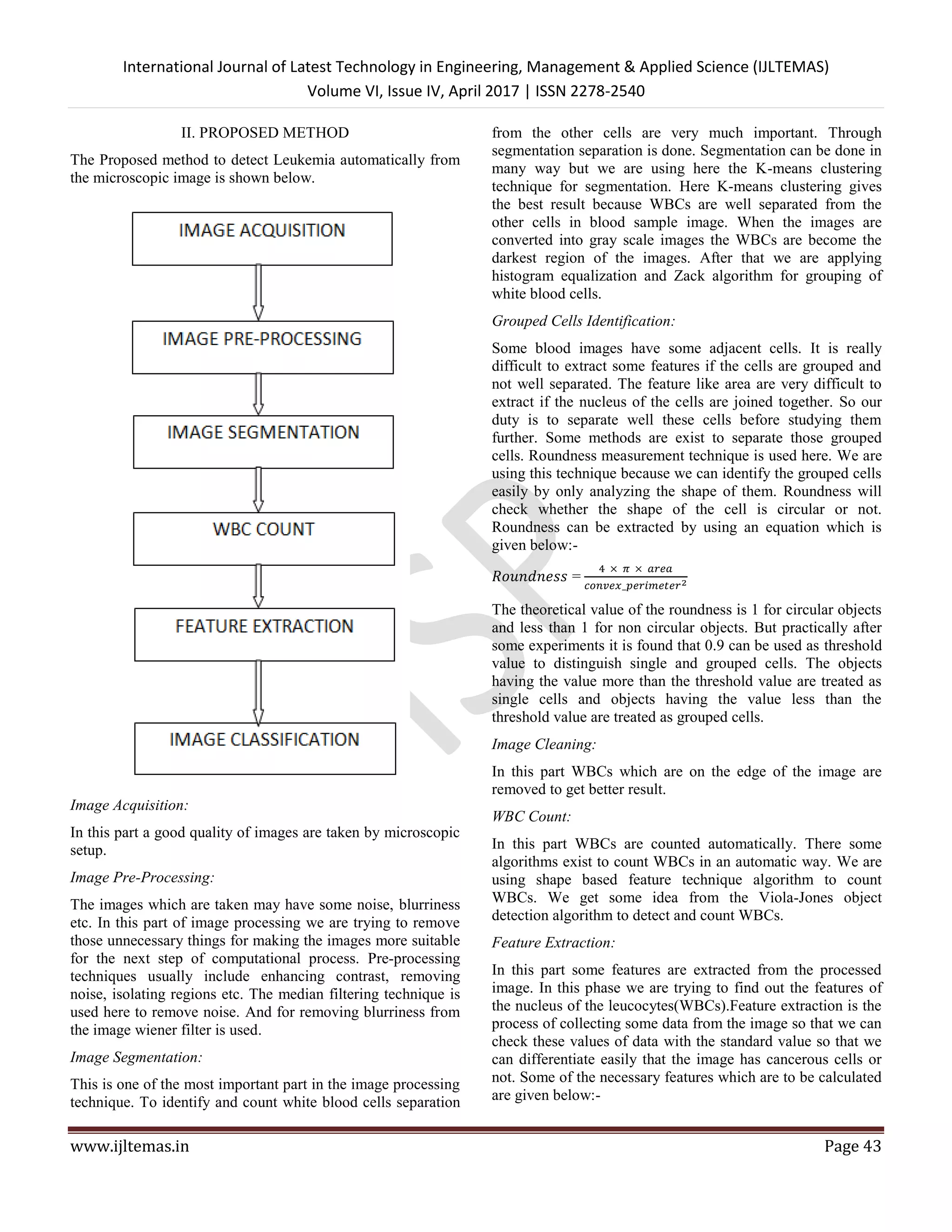 Automatic leukemia detection using image processing technique | PDF