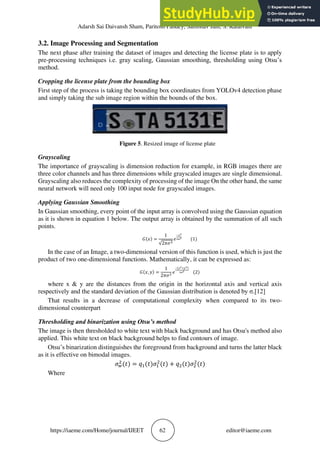 AUTOMATIC LICENSE PLATE RECOGNITION USING YOLOV4 AND TESSERACT OCR | PDF