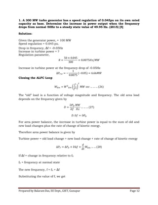 Automatic load frequency control | PDF