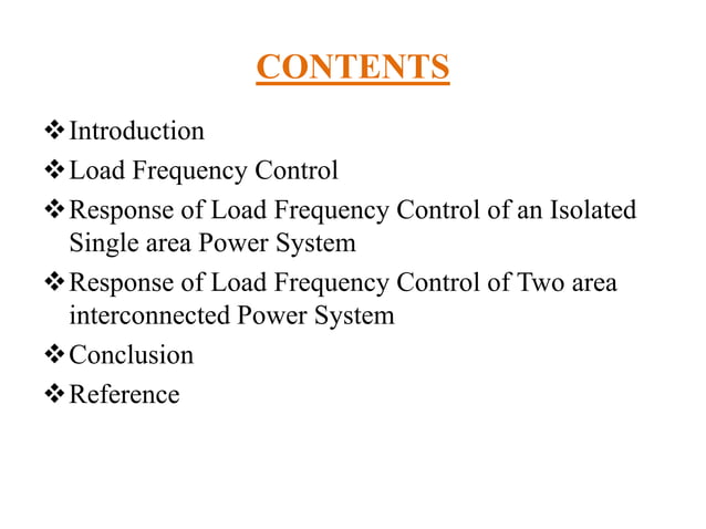 Automatic Load Frequency Control ppt.pdf | Power and Energy Industry | Industries