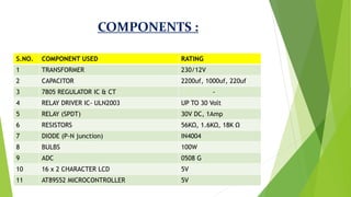 Automatic load sharing of transformer using microcontroller | PPTX