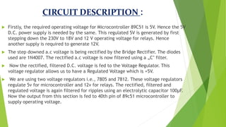 Automatic load sharing of transformer using microcontroller | PPTX