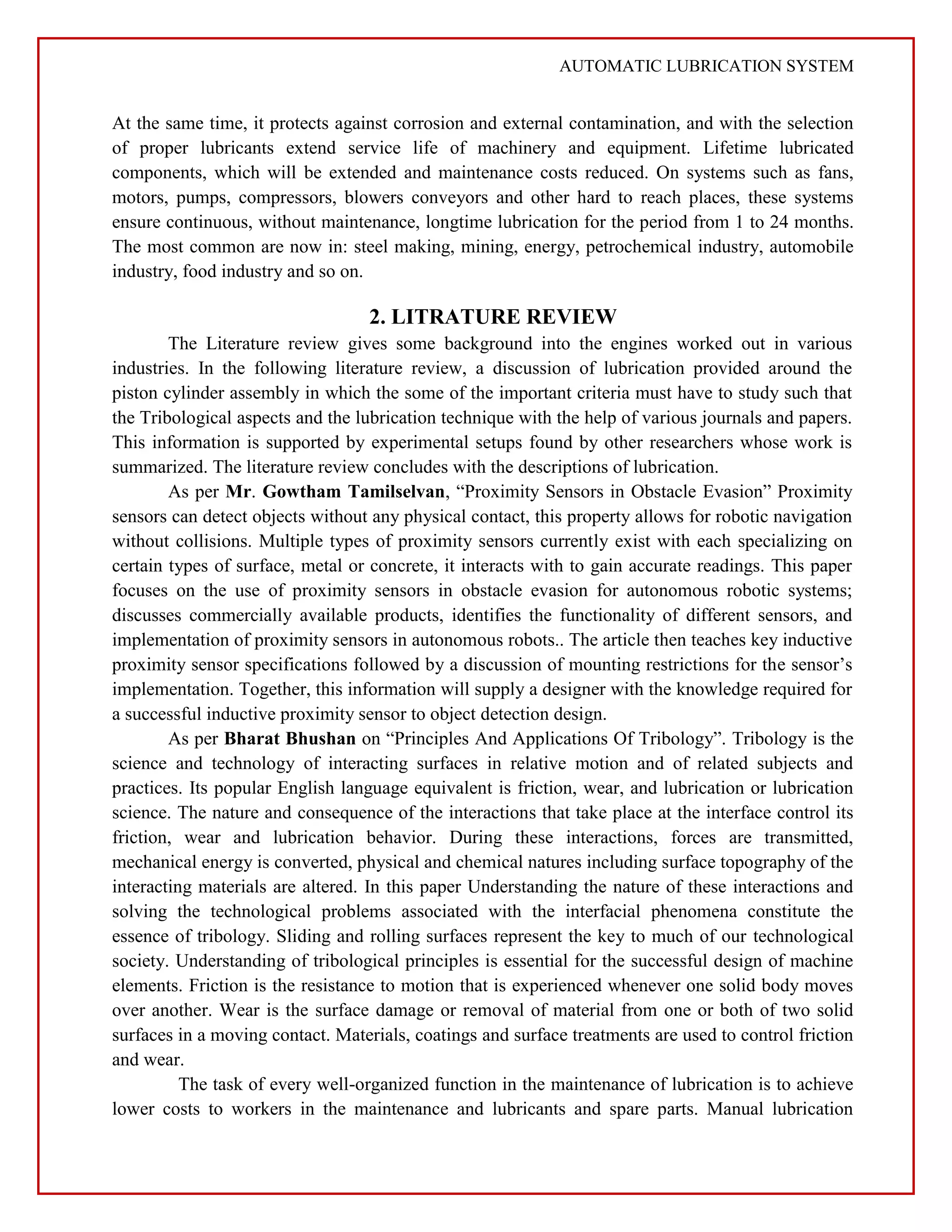 Automatic lubrication system | PDF