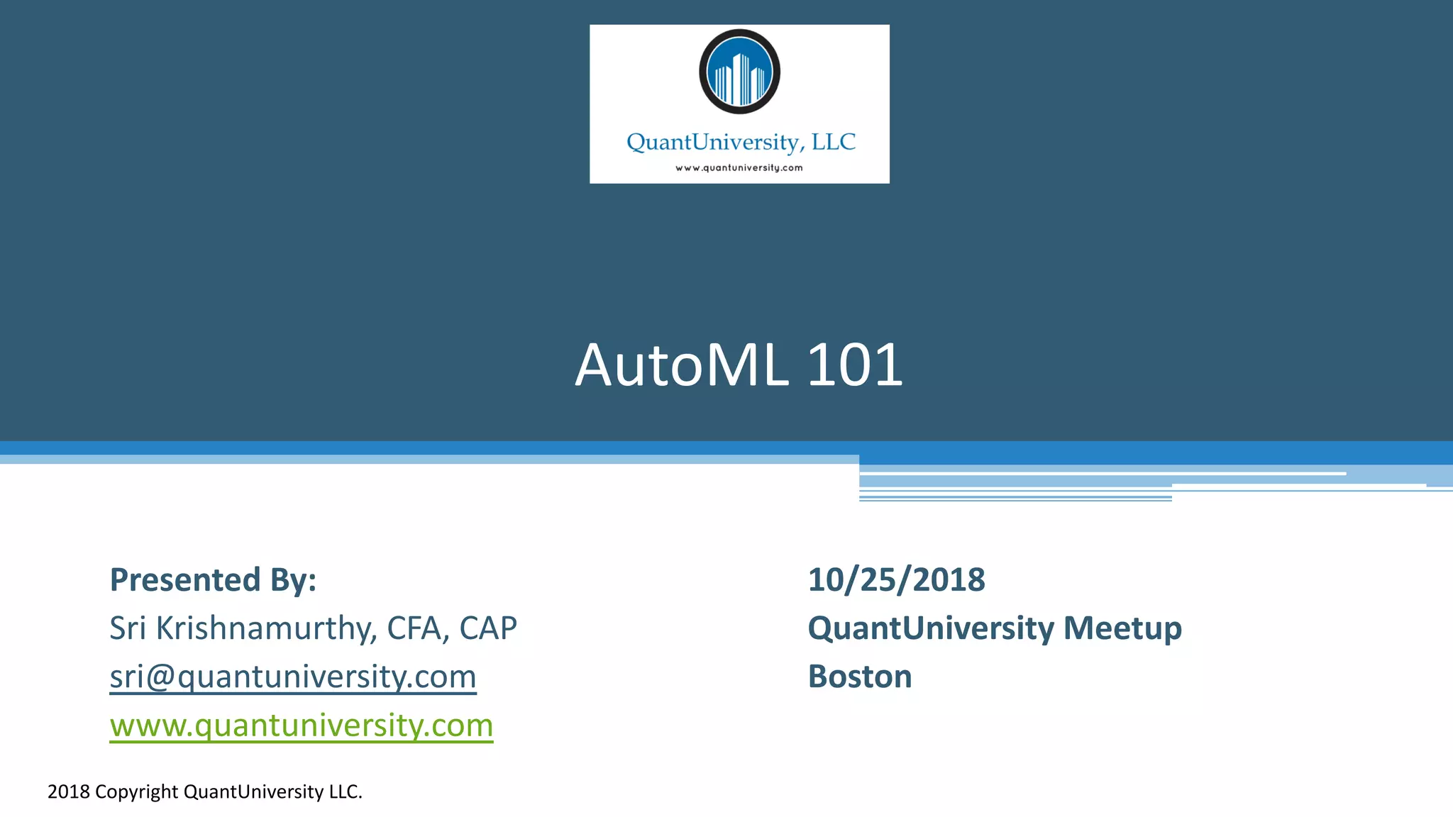 Automatic machine learning (AutoML) 101 | PDF