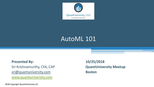 Automatic machine learning (AutoML) 101 | PDF | Artificial Intelligence | Technology & Computing