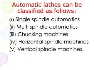 Automatic machines | PDF