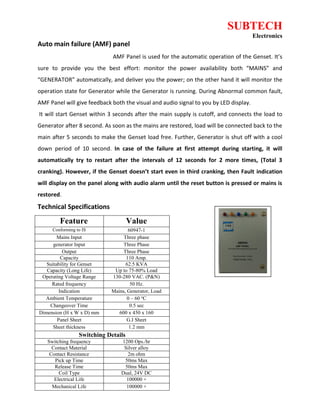 Automatic mains failure panel 62.5 kva (2) | PDF