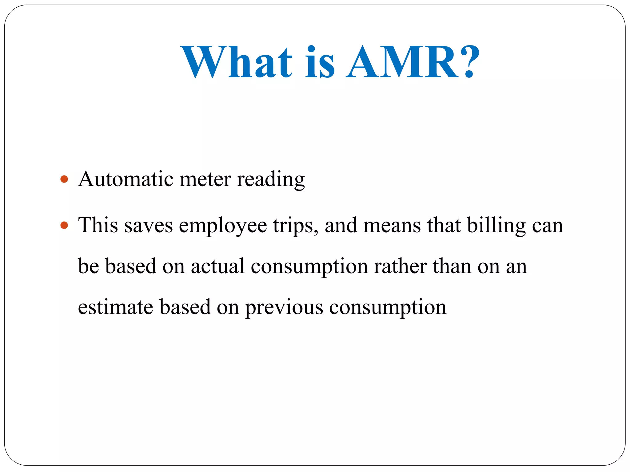 AUTOMATIC METER READING BY SAIKIRAN PANJALA | PPTX