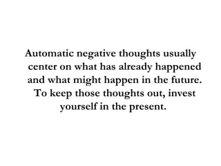 Automatic Negative Thoughts: How To Stop Automatic Negative Thoughts In ...