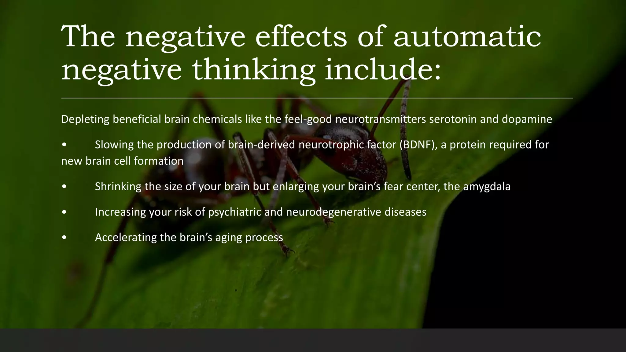 Automatic negative thoughts (ANTs) | PPTX