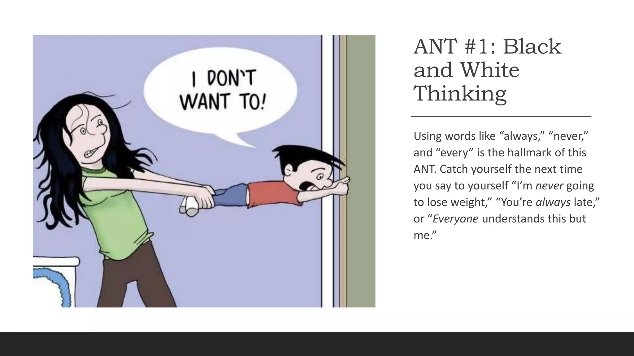 Automatic negative thoughts (ANTs) | PPTX