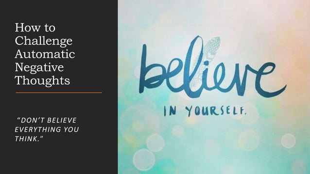 Automatic negative thoughts (ANTs) | PPTX