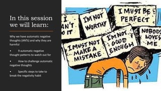 Automatic negative thoughts (ANTs) | PPTX