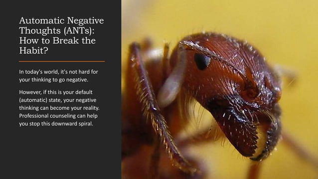 Automatic negative thoughts (ANTs) | PPTX