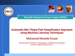 Automatic Nile Tilapia Fish Classiﬁcation Approach using Machine ...