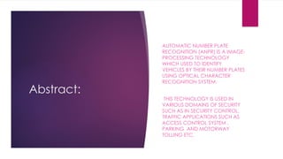 AUTOMATIC NUMBER PLATE RECOGNITION 1.pptx