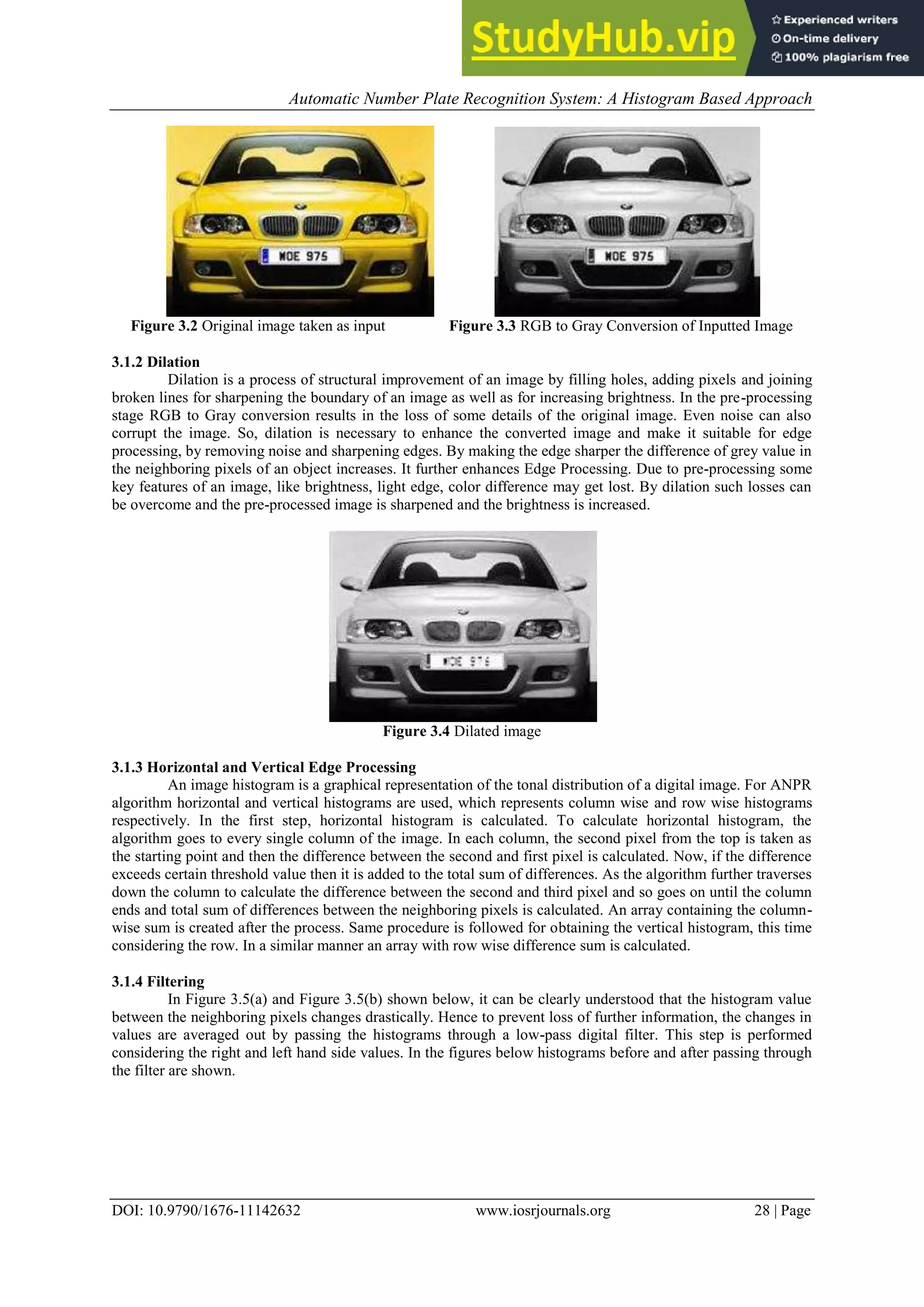 Automatic Number Plate Recognition System A Histogram Based Approach | PDF