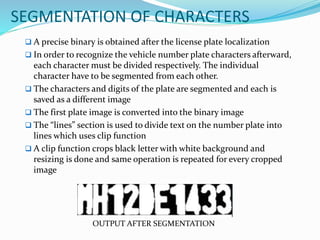Automatic number plate recognition using matlab | PPTX