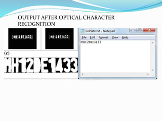 Automatic number plate recognition using matlab | PPTX