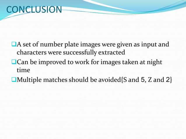 Automatic number plate recognition using matlab | PPTX