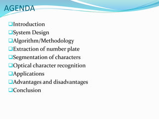 Automatic number plate recognition using matlab | PPTX