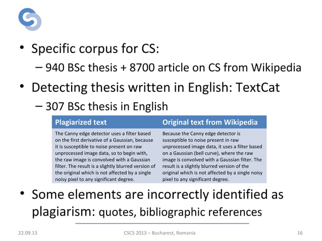 Automatic Plagiarism Detection System For Specialized Corpora Ppt
