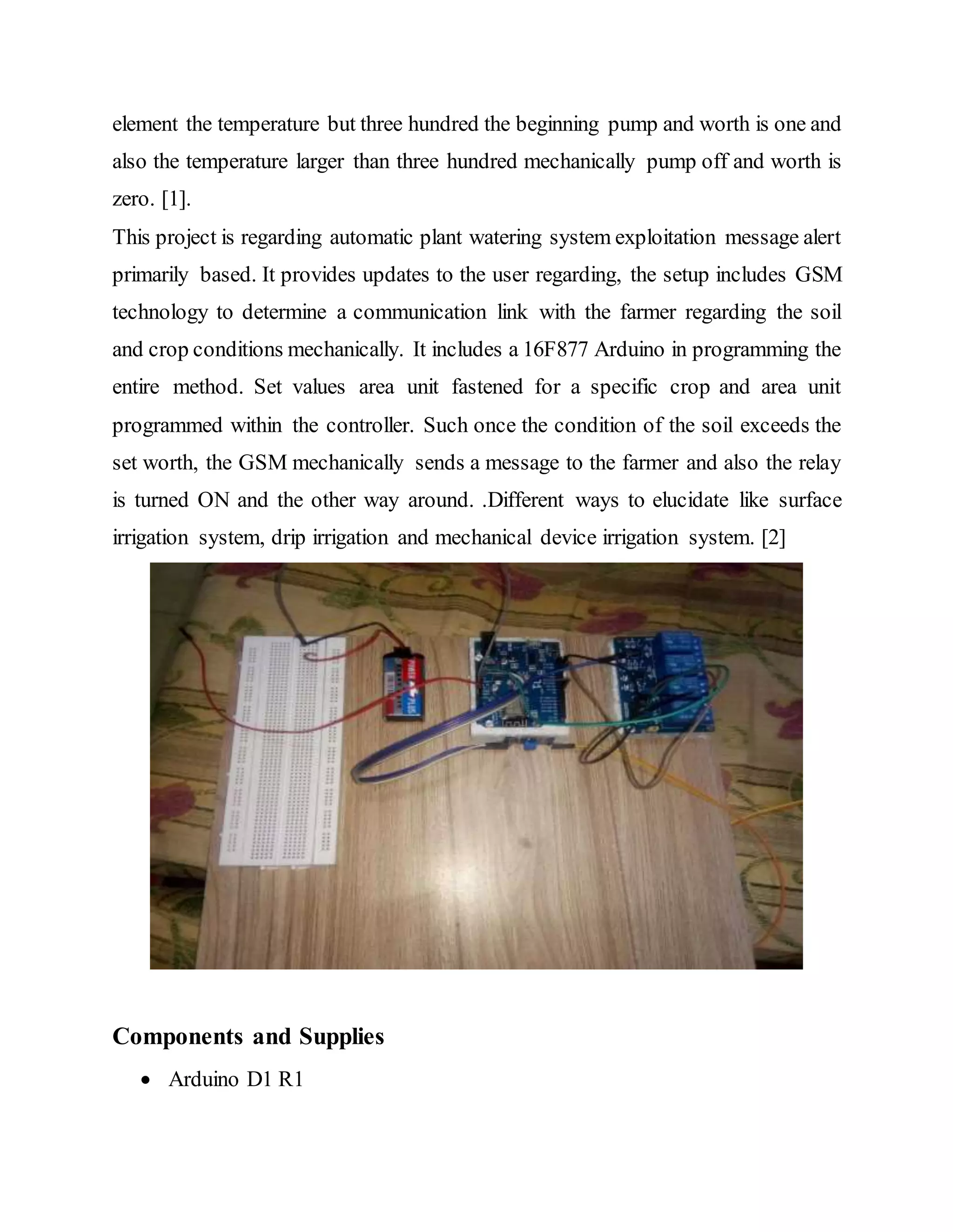 Automatic plant watering system | PDF
