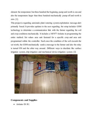Automatic plant watering system | PDF
