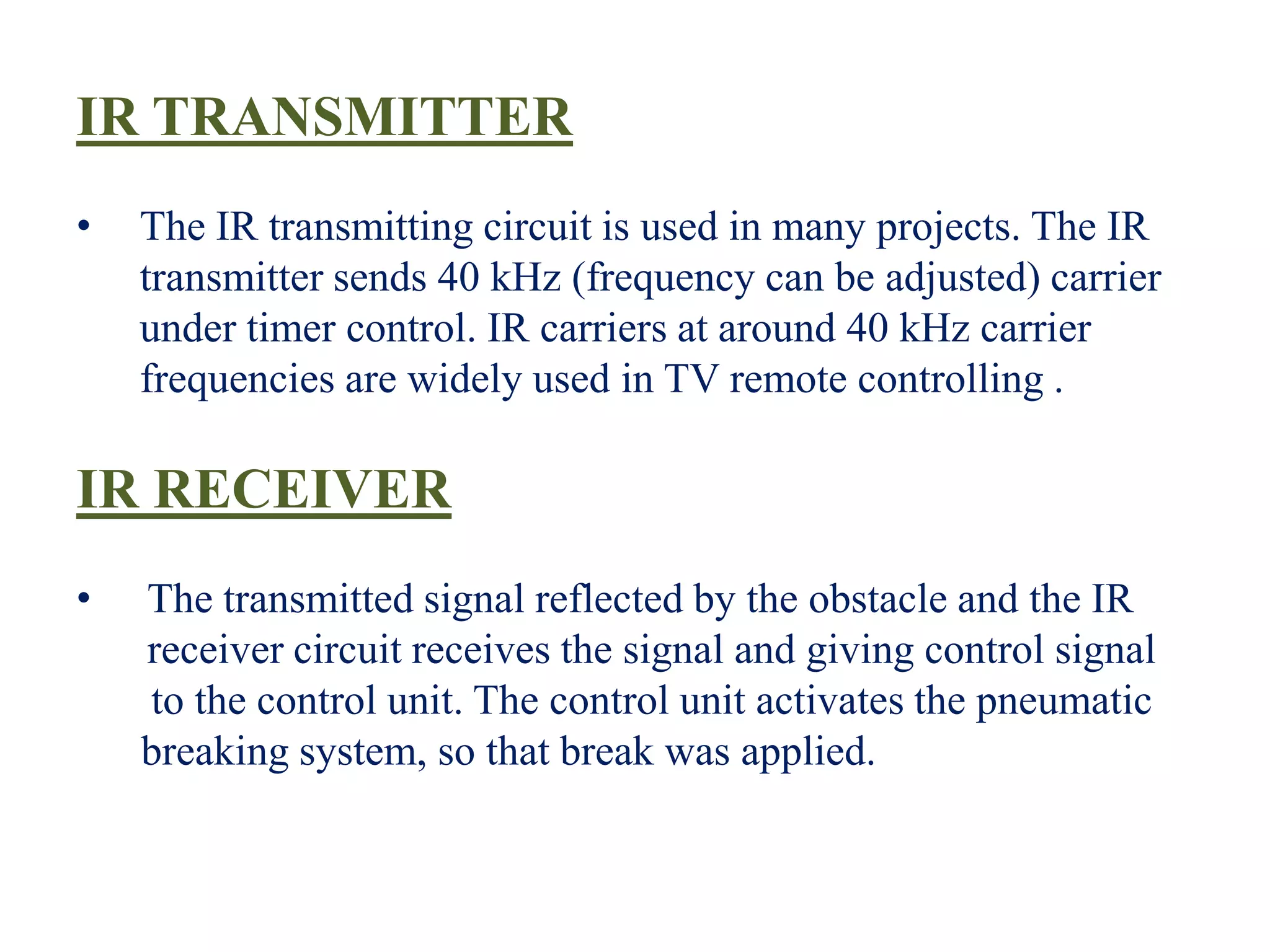 Automatic pneumatic brake & bumper for 4 wheelar ppt | PPTX