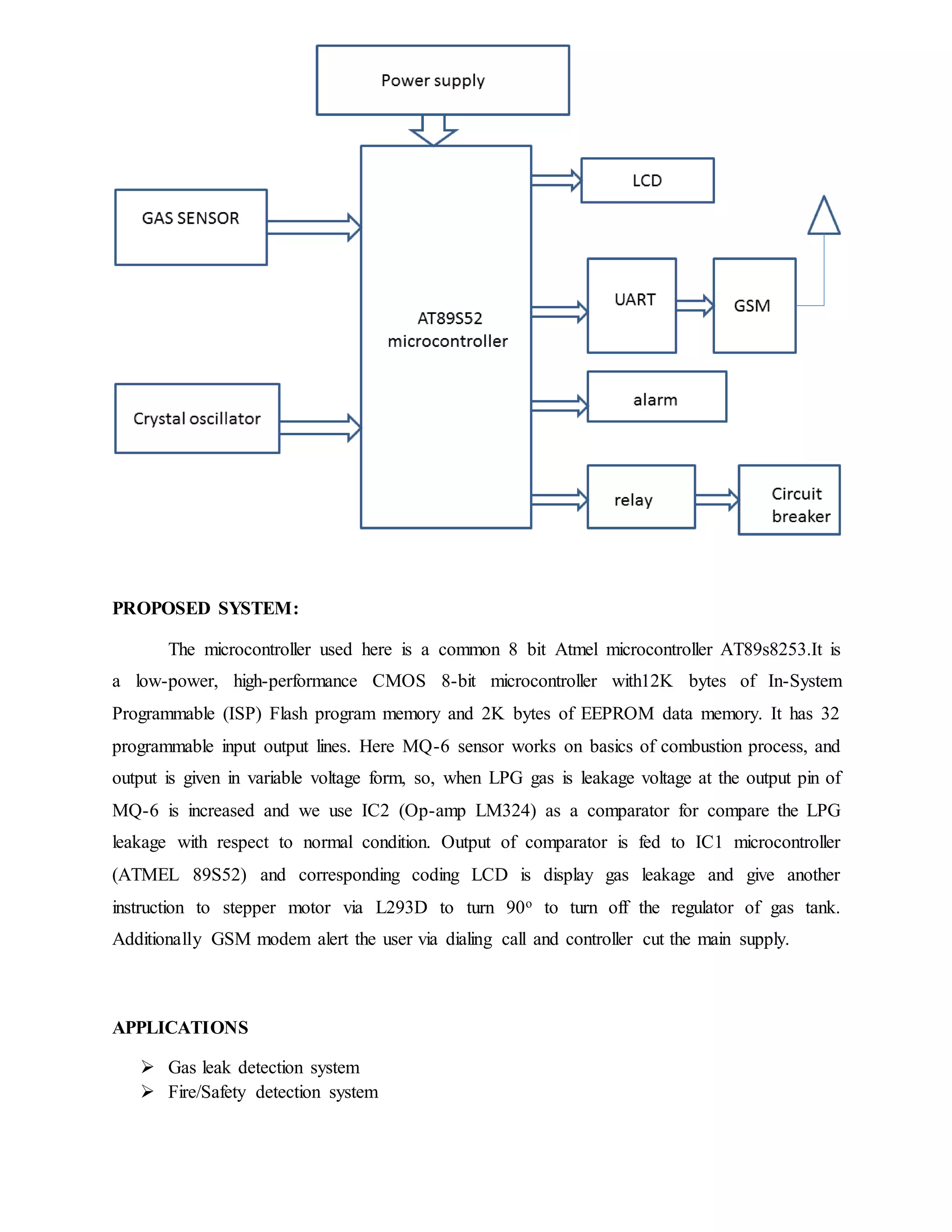 Automatic power cut and dialup in gas leakage detection | PDF