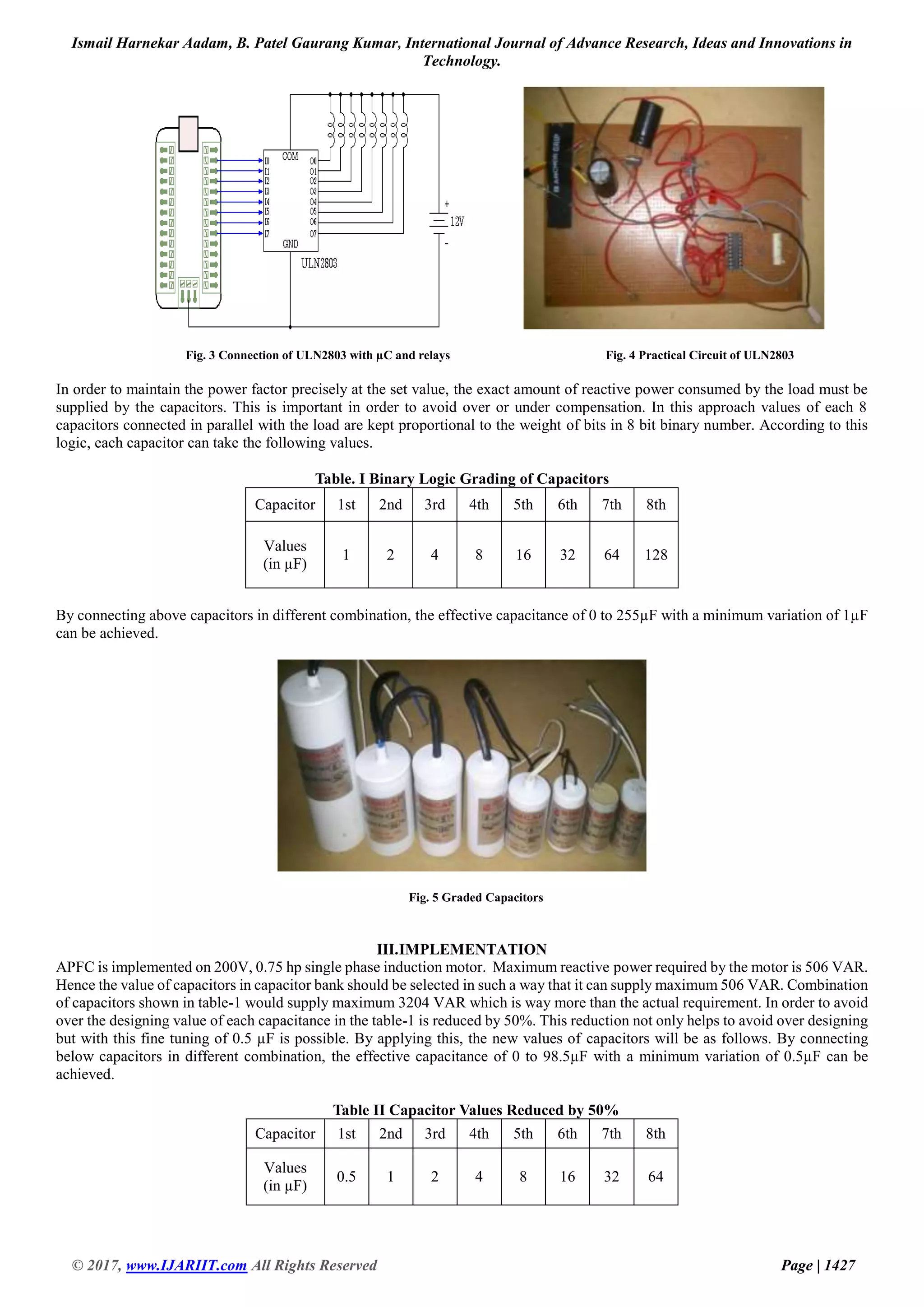 Automatic power factor correction by fine tuning of graded capacitors | PDF | Physics | Science