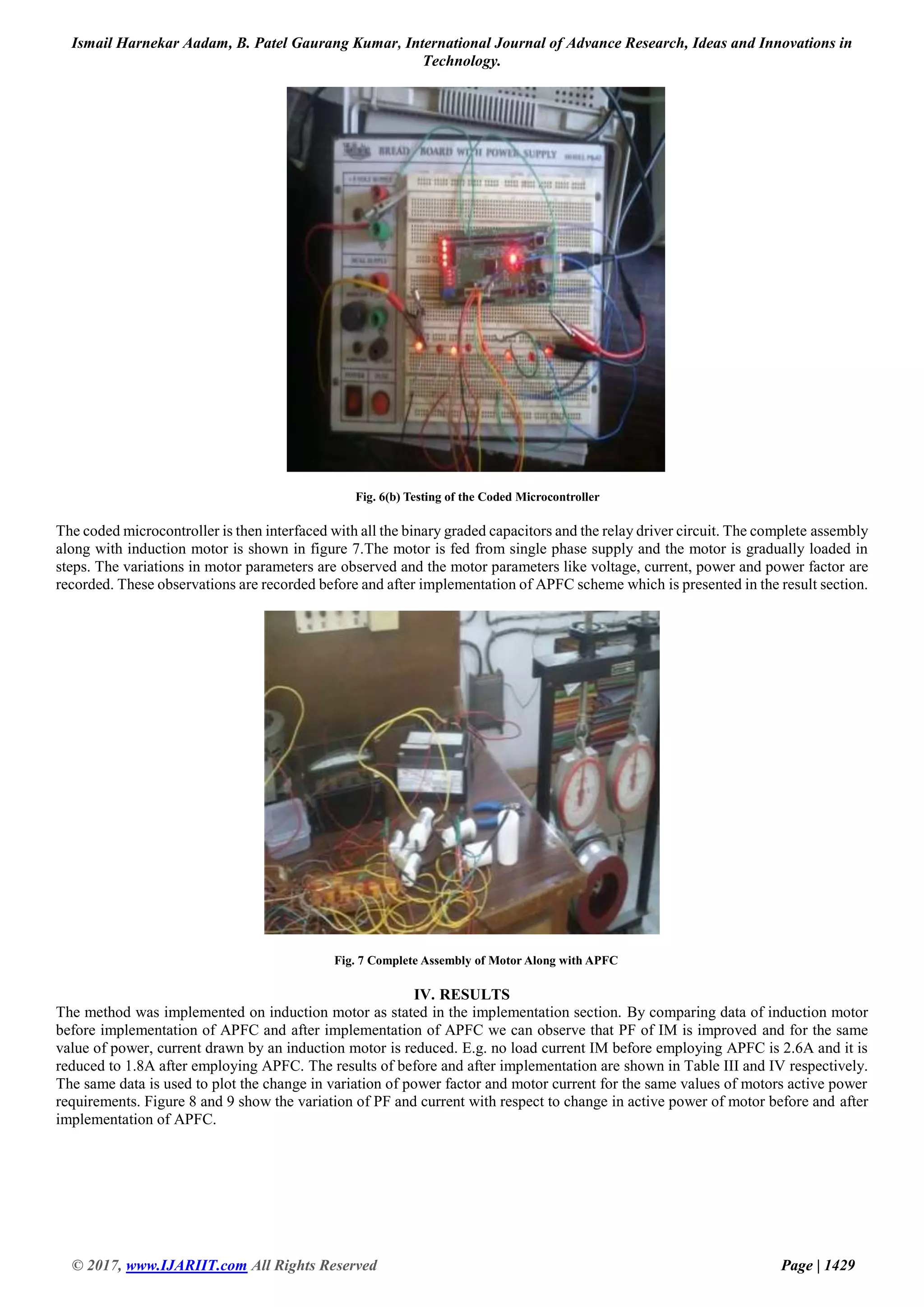 Automatic power factor correction by fine tuning of graded capacitors | PDF