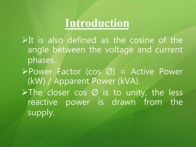 Automatic Power Factor Corrector | PPTX